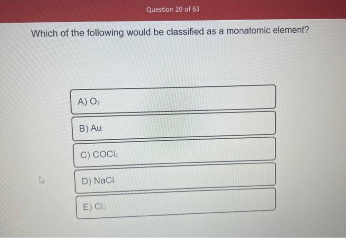 Solved Which of the following would be classified as a | Chegg.com