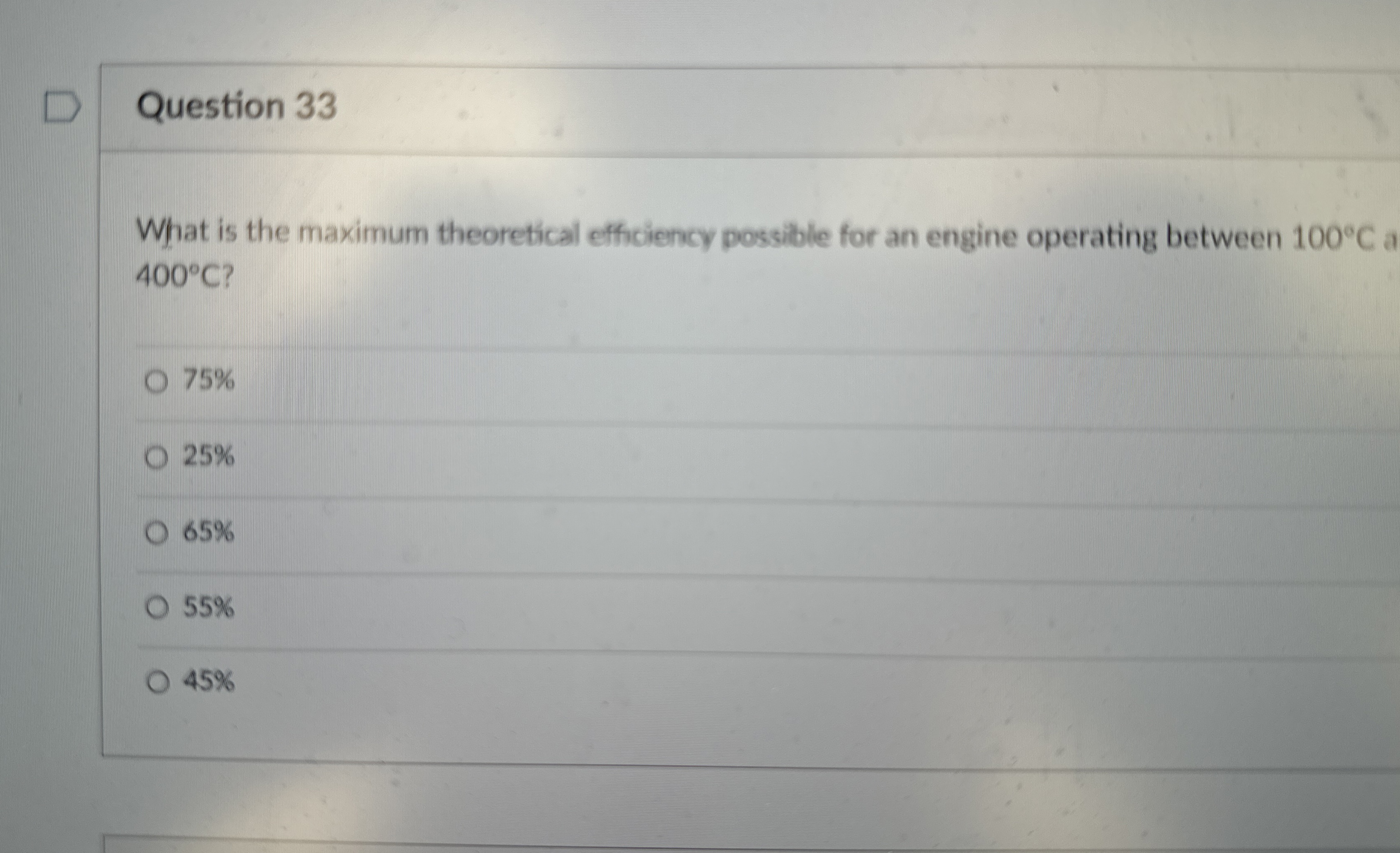 Solved Question 33What is the maximum theoretical efficiency | Chegg.com