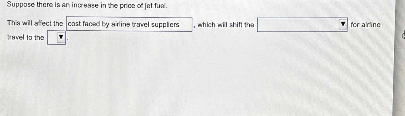 Solved Suppose there is an increase in the price of jet | Chegg.com