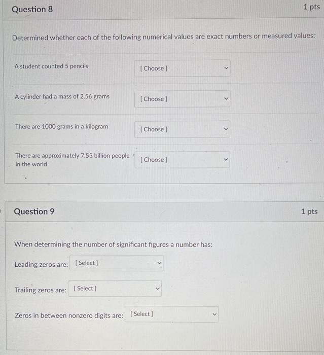 Solved Determined whether each of the following numerical | Chegg.com