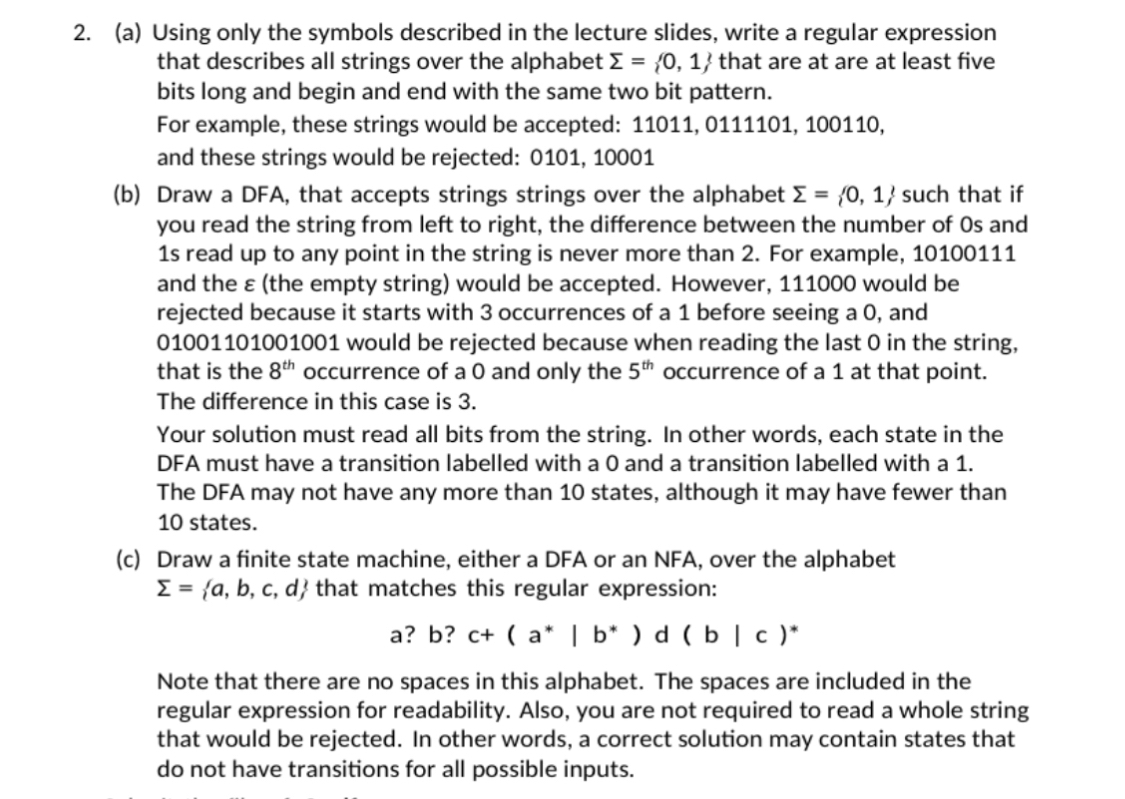 Solved (a) ﻿Using only the symbols described in the lecture | Chegg.com
