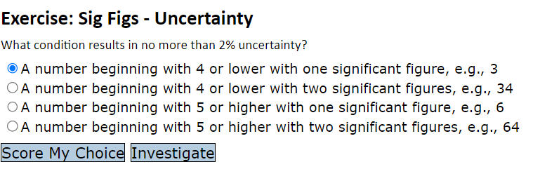 Solved Exercise: Sig Figs - ﻿UncertaintyWhat condition | Chegg.com