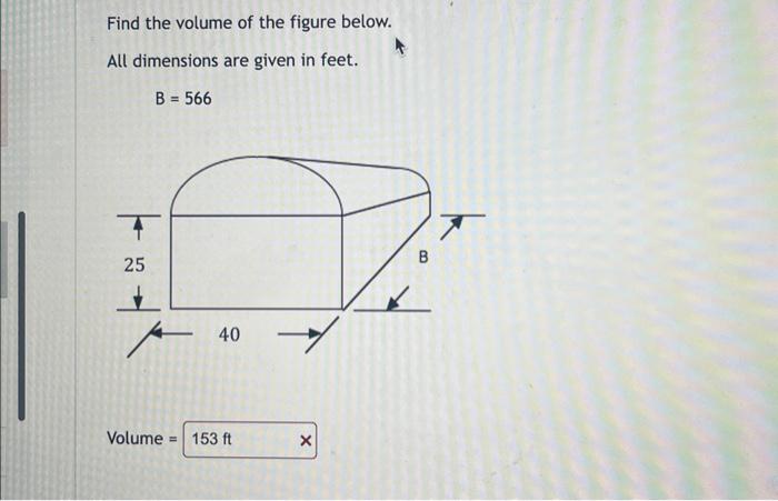 Solved Find the volume of the figure below. All dimensions | Chegg.com