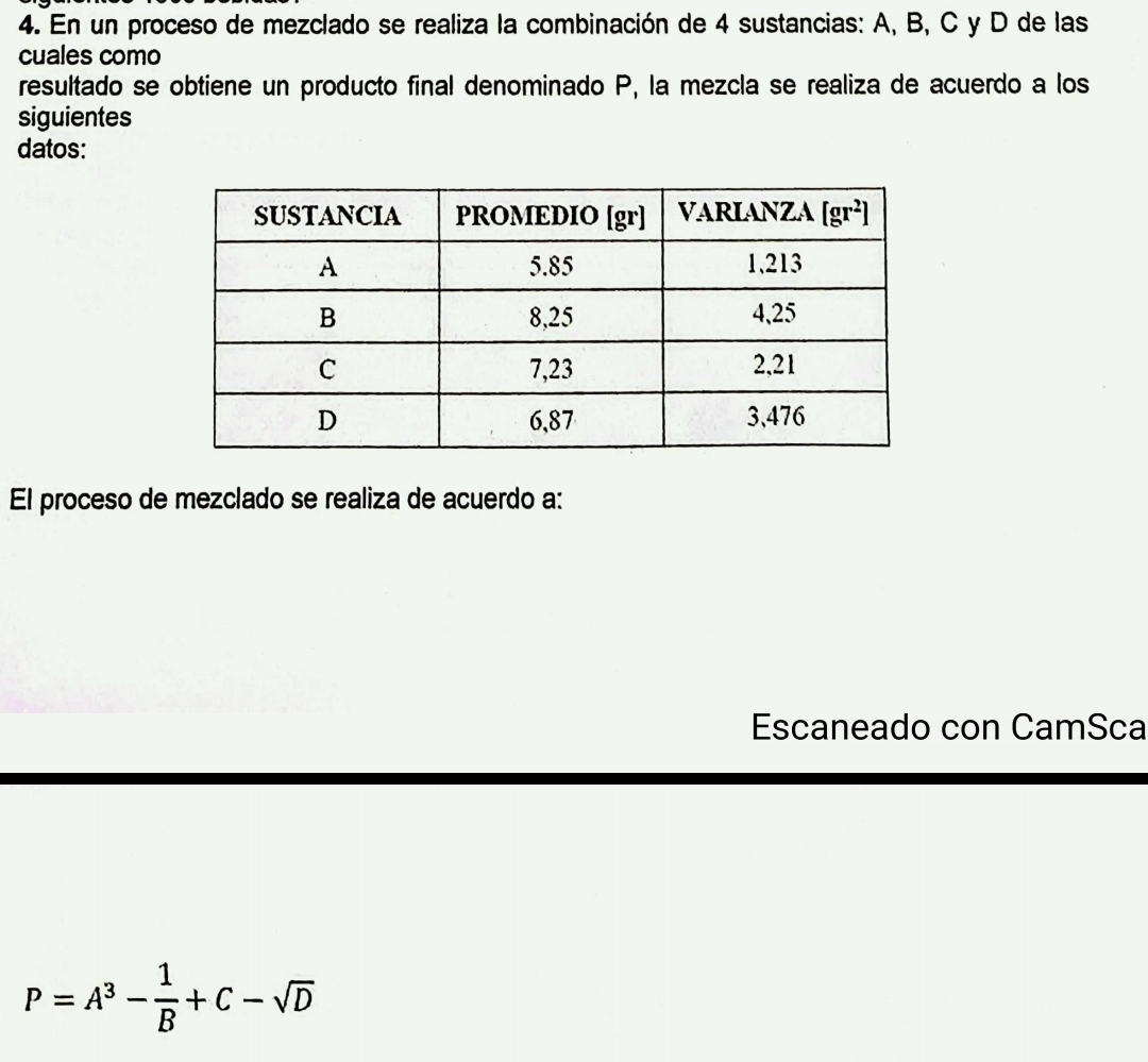 En un proceso de mezclado se realiza la combinación | Chegg.com
