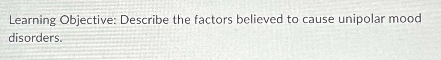 Solved Learning Objective: Describe the factors believed to | Chegg.com Solved Learning Objective: Describe the factors believed to | Chegg.com