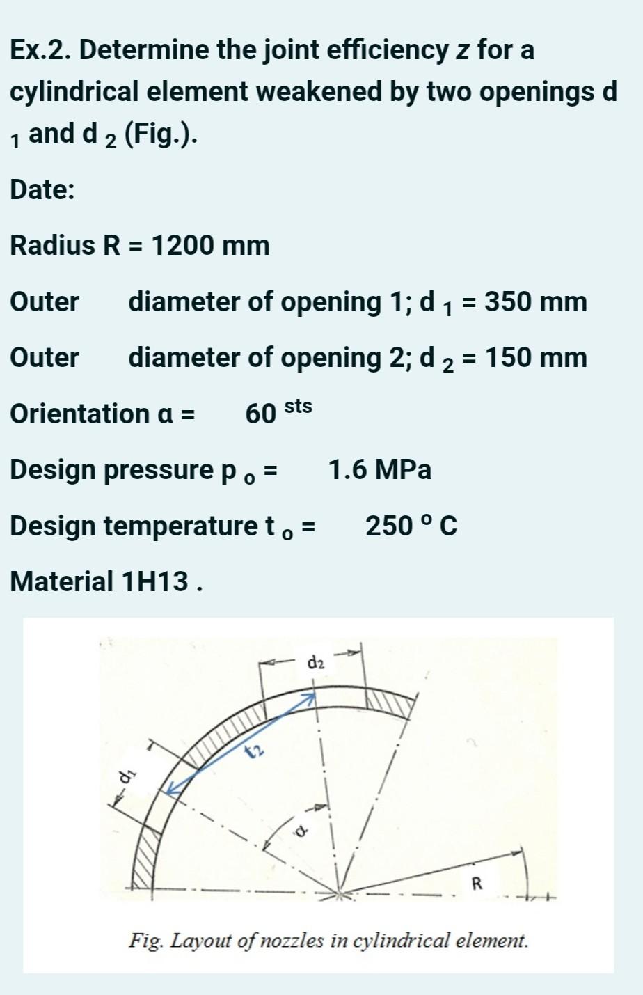 Solved Ex.2. Determine the joint efficiency z for a | Chegg.com