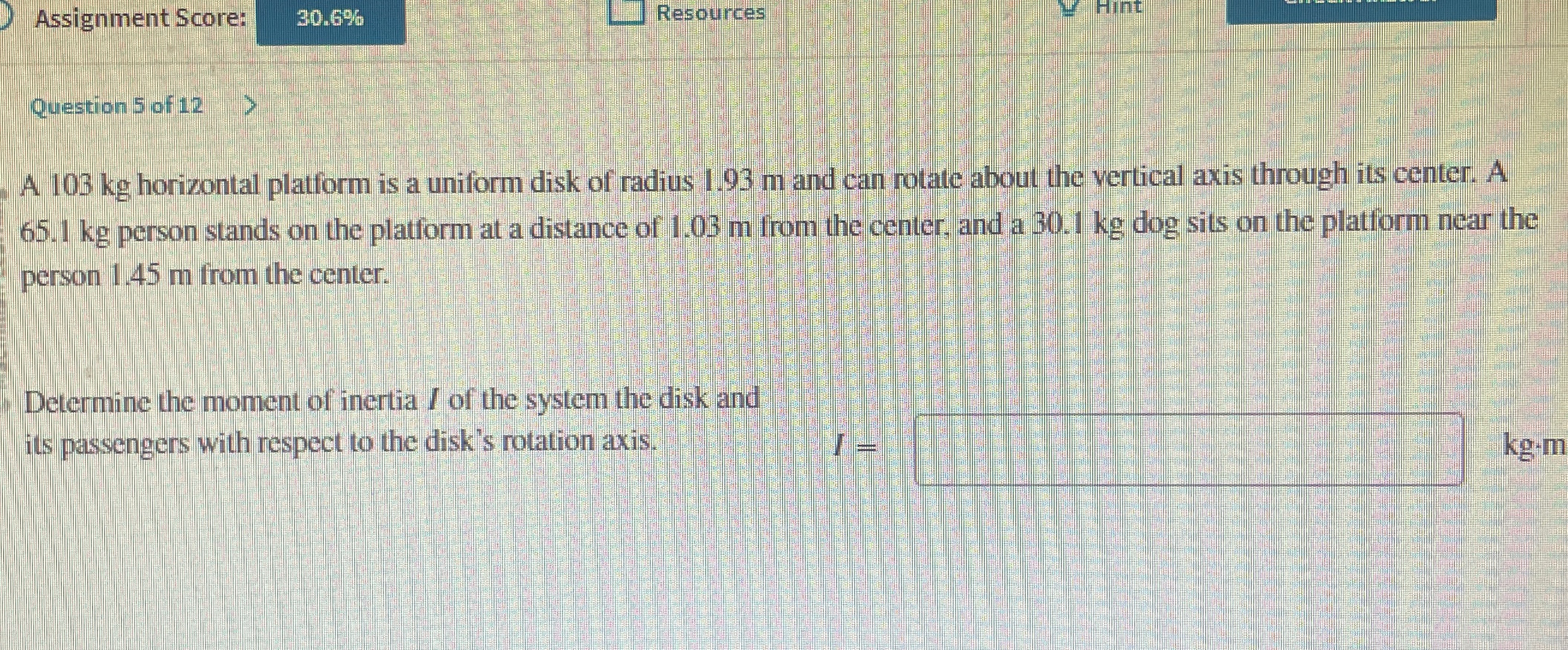 Solved Assignment Score:30.6%ResourcesQuestion 5 ﻿of 12A | Chegg.com