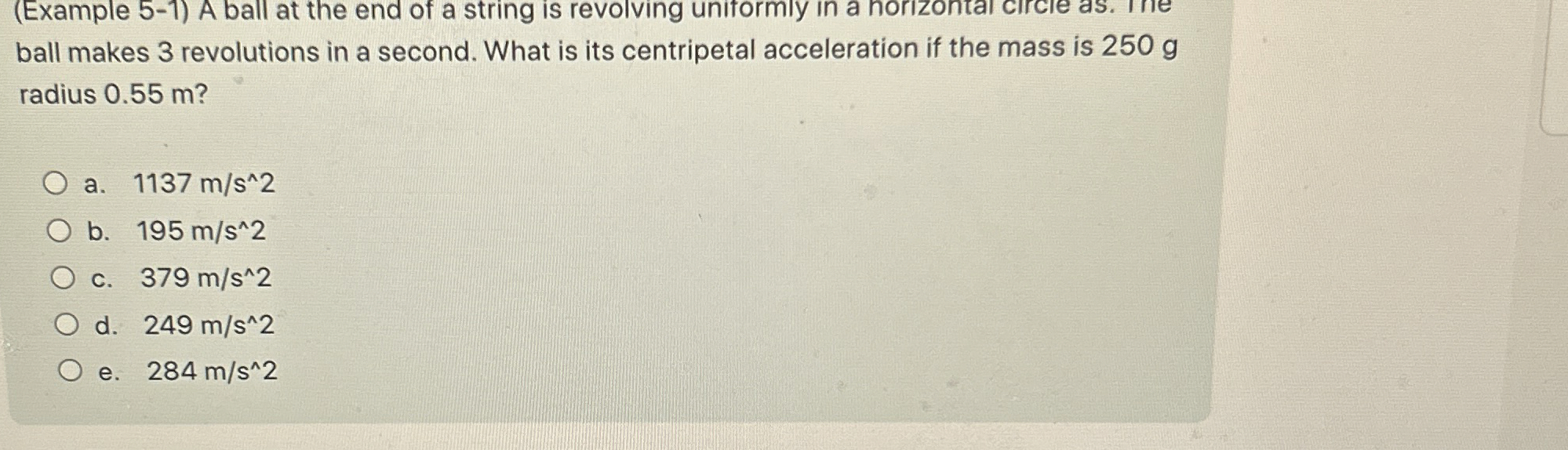 Solved (Example 5-1) ﻿A ball at the end of a string is | Chegg.com