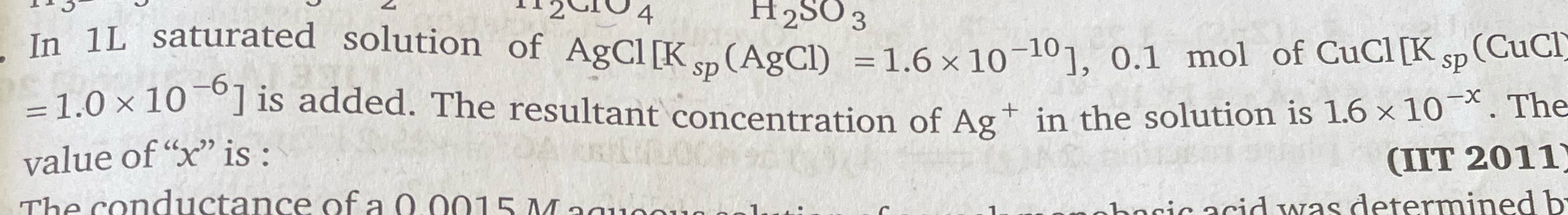 Solved In 1L ﻿saturated solution of ]=[1.6×10-10 ﻿of | Chegg.com