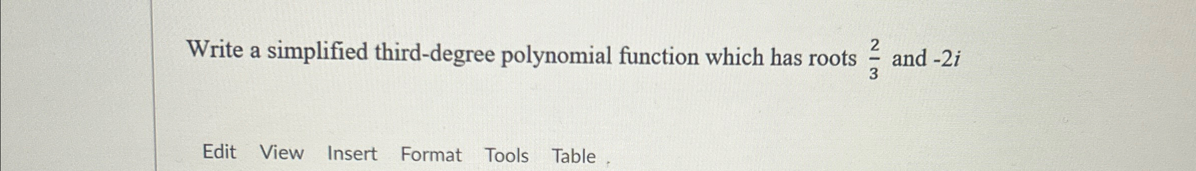 Solved Write a simplified third-degree polynomial function | Chegg.com