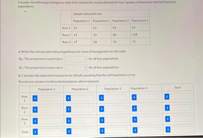 Solved Consider the following contingency table that records | Chegg.com