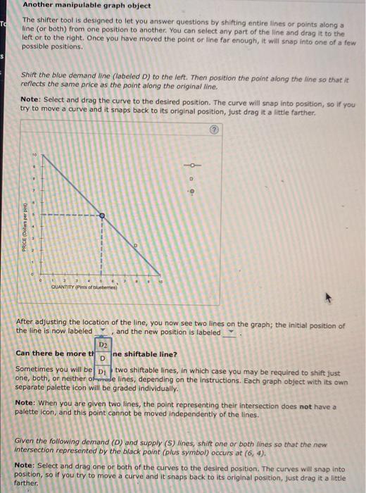 Solved Another manipulable graph object The shifter tool is | Chegg.com