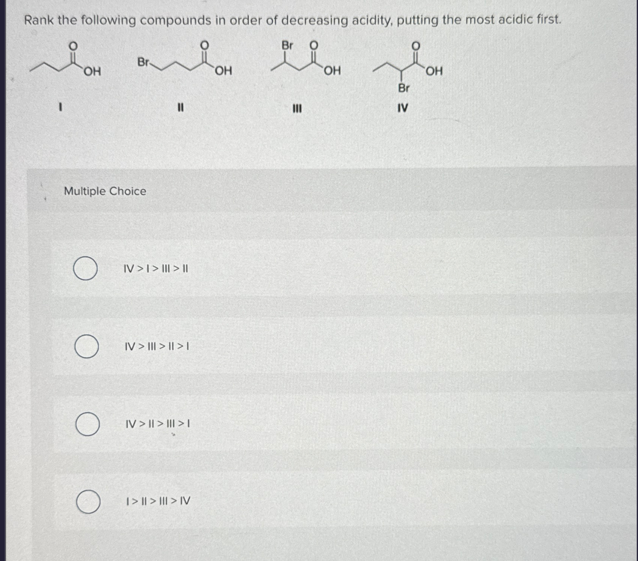Solved Rank the following compounds in order of decreasing | Chegg.com