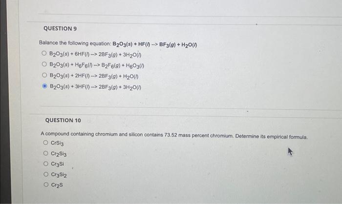 Solved Balance the following equation: | Chegg.com