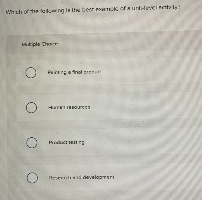 Solved Which of the following is the best example of a | Chegg.com