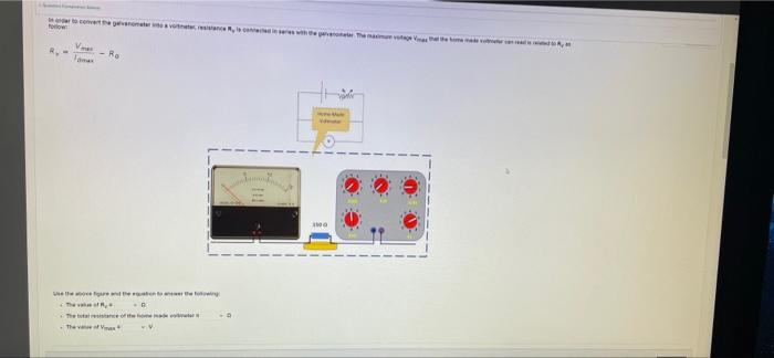 Solved In order to convert the galvanometer into a | Chegg.com