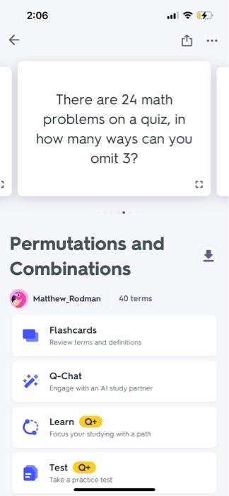 Solved } ← 2:06 Permutations and Combinations || How many | Chegg.com