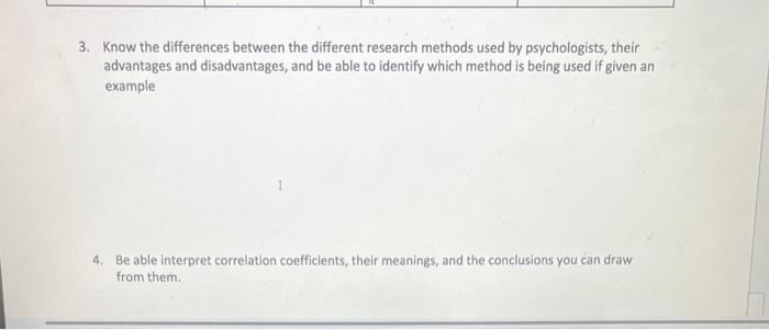 Solved 3. Know the differences between the different | Chegg.com