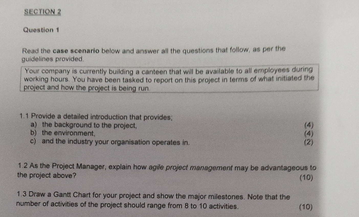 Solved SECTION 3Question 1Read the case scenario below and | Chegg.com
