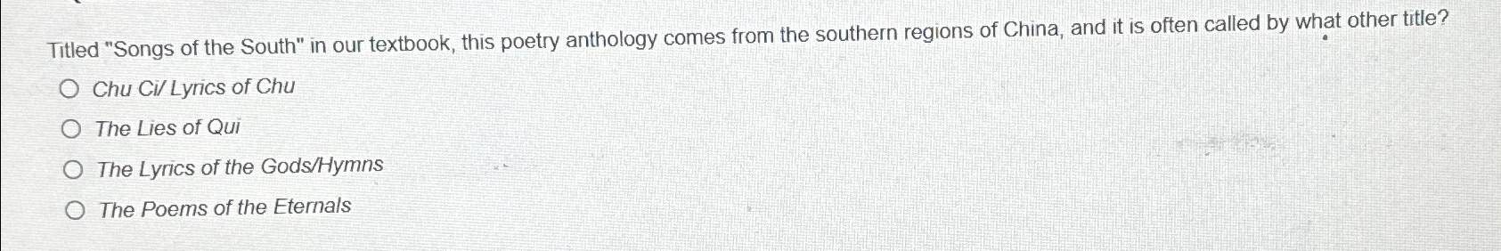 Solved Titled "Songs of the South" in our textbook, this | Chegg.com