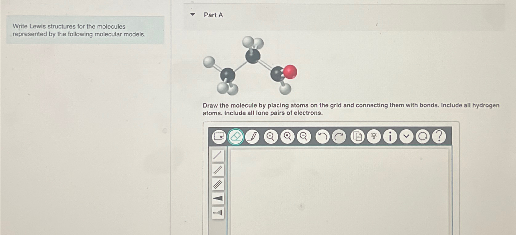 Part AWrite Lewis structures for the molecules | Chegg.com