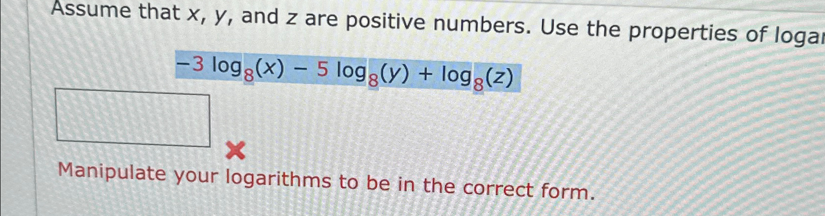 Solved Assume that x,y, ﻿and z ﻿are positive numbers. Use | Chegg.com