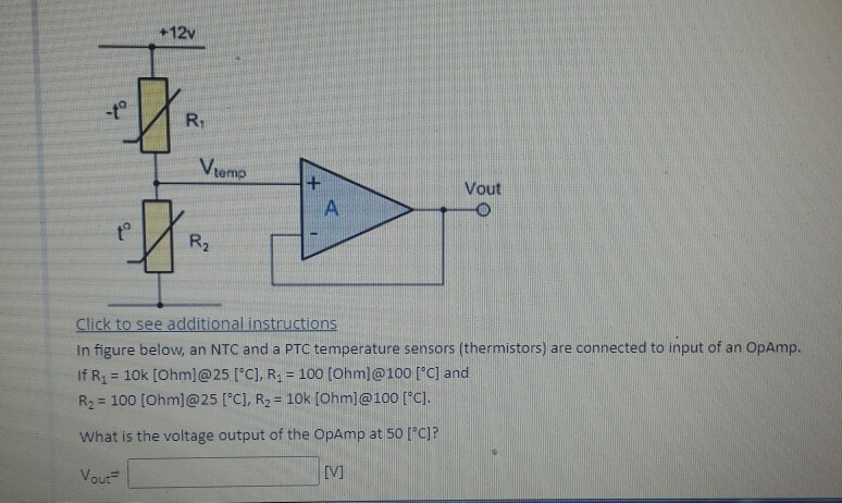 Solved In figure below, an NTC and a PTC temperature sensors | Chegg.com