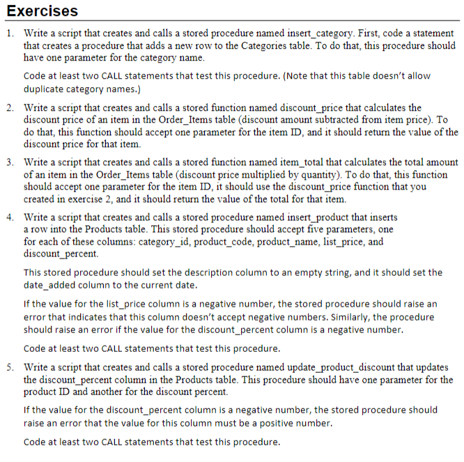 Exercises1. ﻿Write a script that creates and calls a | Chegg.com