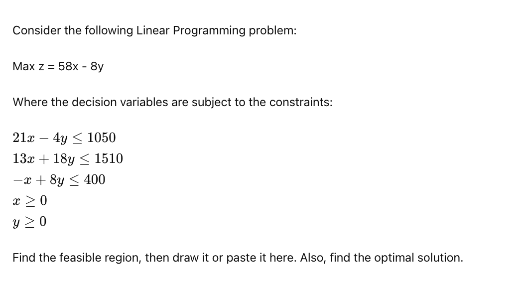 Solved Consider the following Linear Programming | Chegg.com