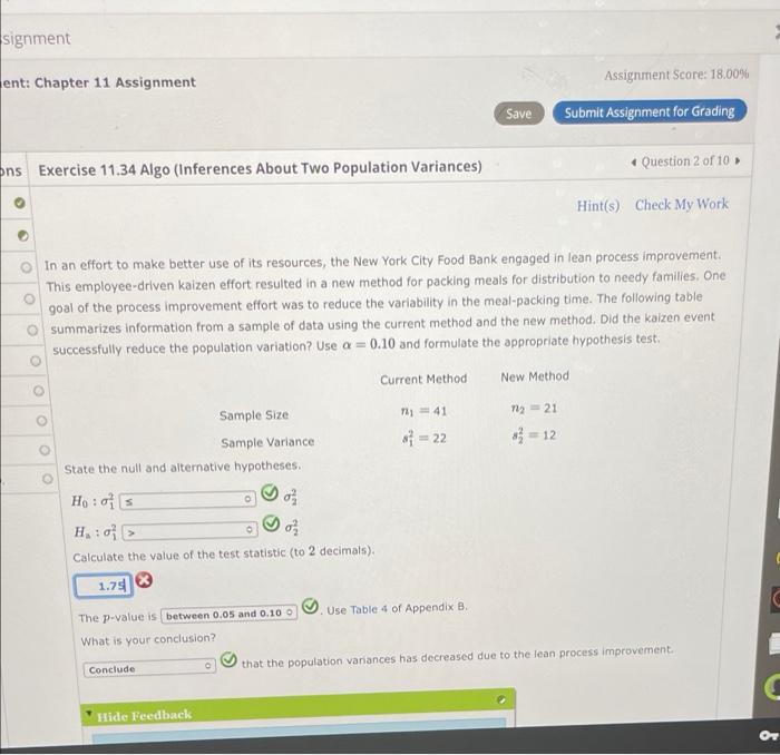 Solved signment ent: Chapter 11 Assignment Assignment Score: | Chegg.com