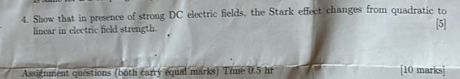 Solved Show that in presence of strong DC electric fields, | Chegg.com