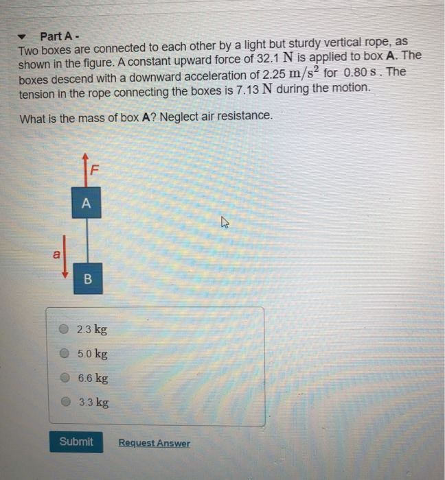 Solved Part A Two boxes are connected to each other by a | Chegg.com