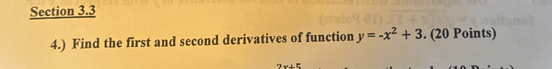 Solved Section 3.34.) ﻿Find the first and second derivatives | Chegg.com