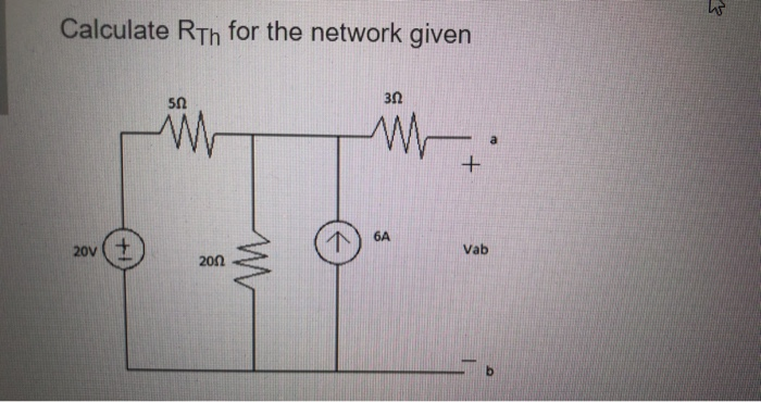 Solved Calculate Rth for the network given 3.02 | Chegg.com