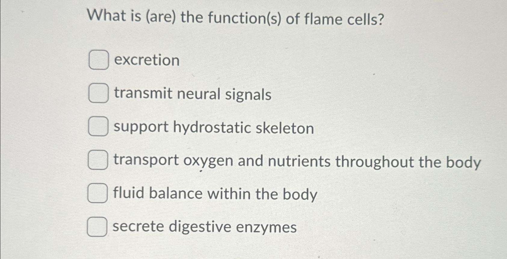 Solved What is (are) ﻿the function(s) ﻿of flame | Chegg.com
