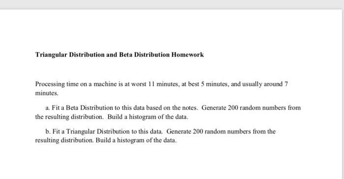 Triangular Distribution and Beta Distribution | Chegg.com