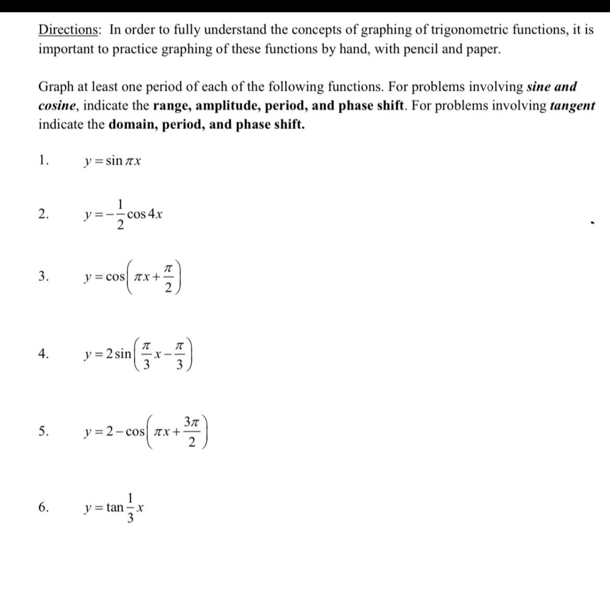Solved Directions: In order to fully understand the concepts | Chegg.com