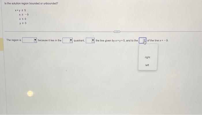 Solved Is the solution region bounded or unbounded? | Chegg.com