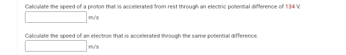 Solved Calculate the speed of a proton that is accelerated | Chegg.com