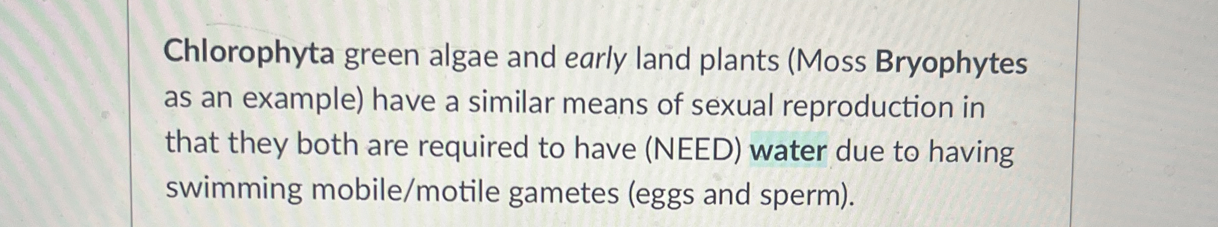 Solved Chlorophyta green algae and early land plants (Moss | Chegg.com