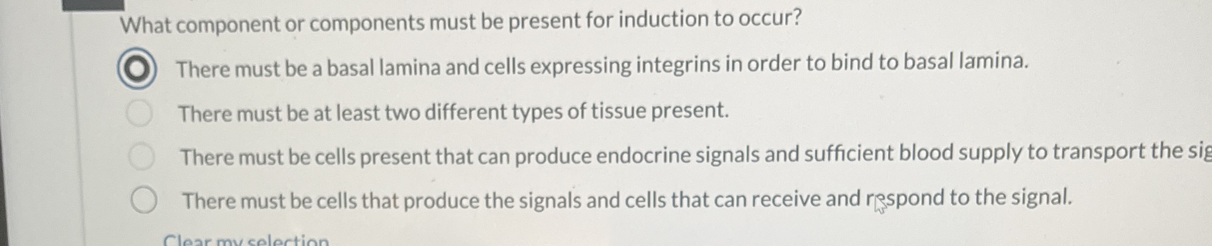 Solved What component or components must be present for | Chegg.com