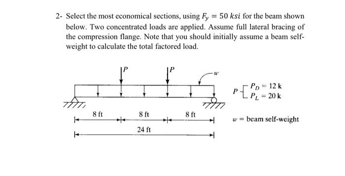 Solved 2- Select the most economical sections, using | Chegg.com