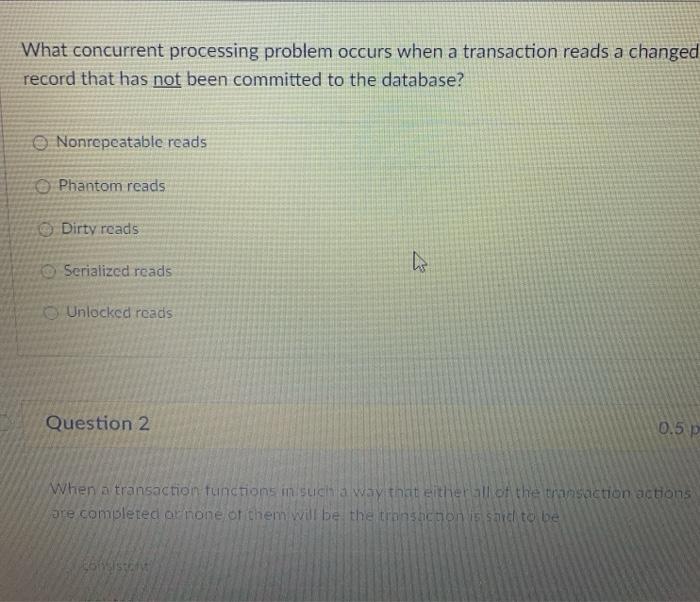 Solved What concurrent processing problem occurs when a | Chegg.com