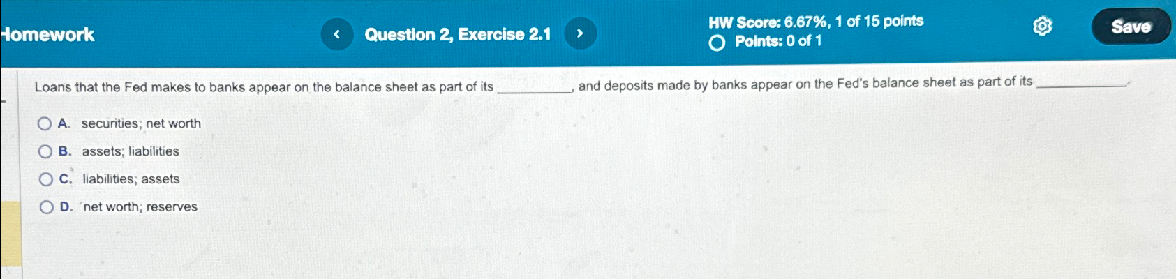 Solved tomeworkQuestion 2, ﻿Exercise 2.1HW Score: 6.67%,1 | Chegg.com