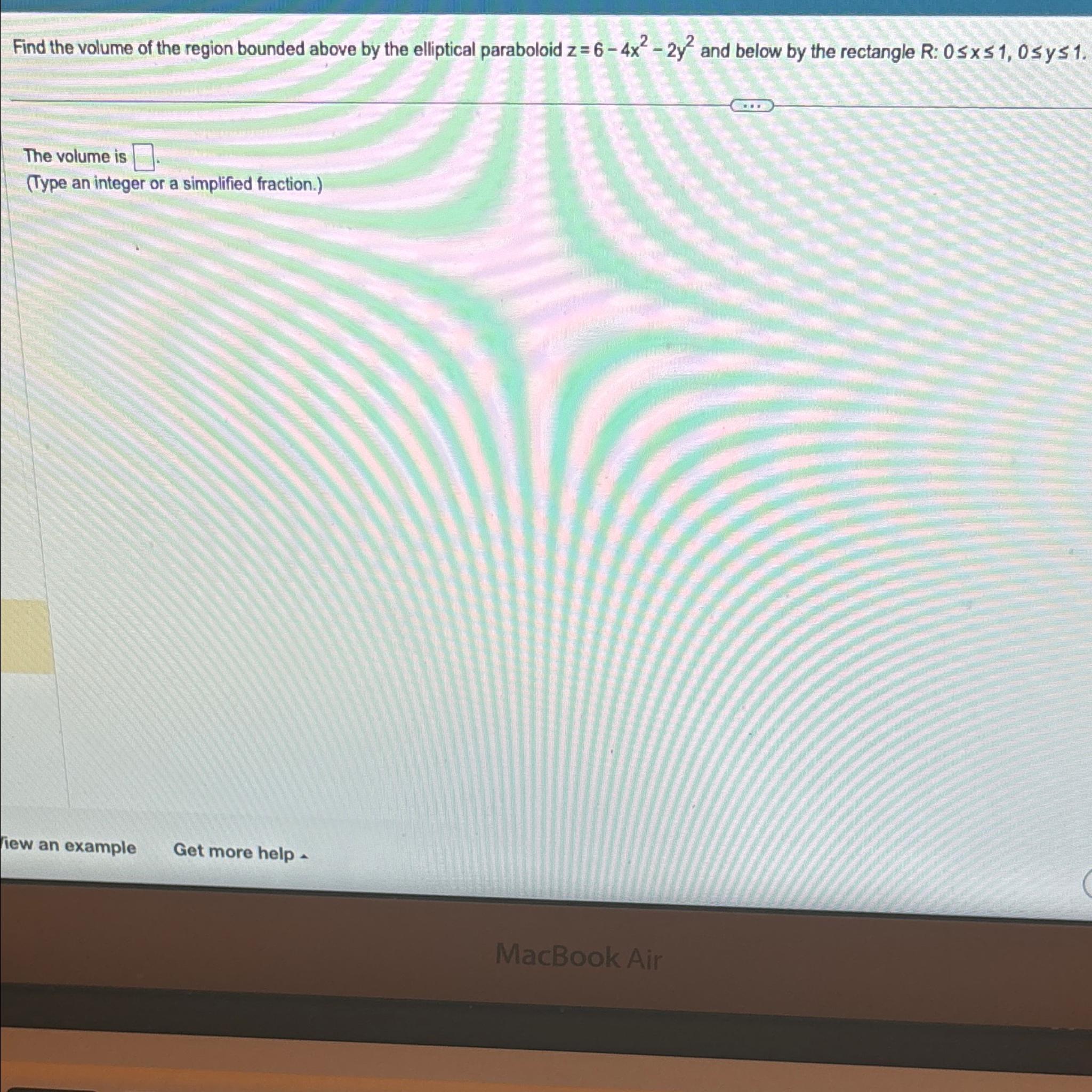 Solved Find the volume of the region bounded above by the | Chegg.com