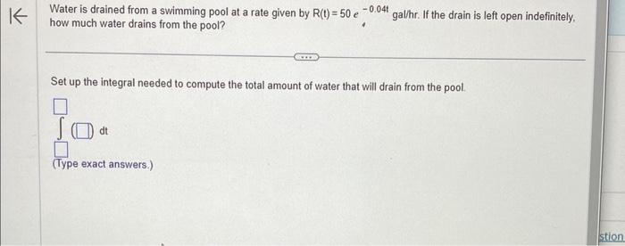 Solved 8.9 6then find the total amount of water that will | Chegg.com