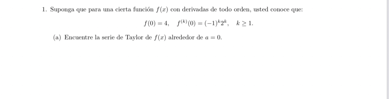Solved Suponga que para una cierta función f(x) ﻿con | Chegg.com