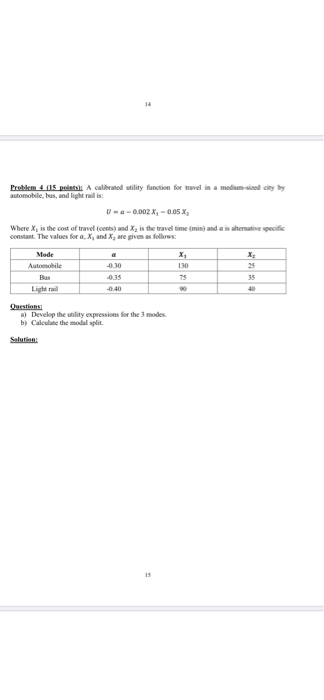 Solved Probkm 4. (15 points calibrated utility function for | Chegg.com
