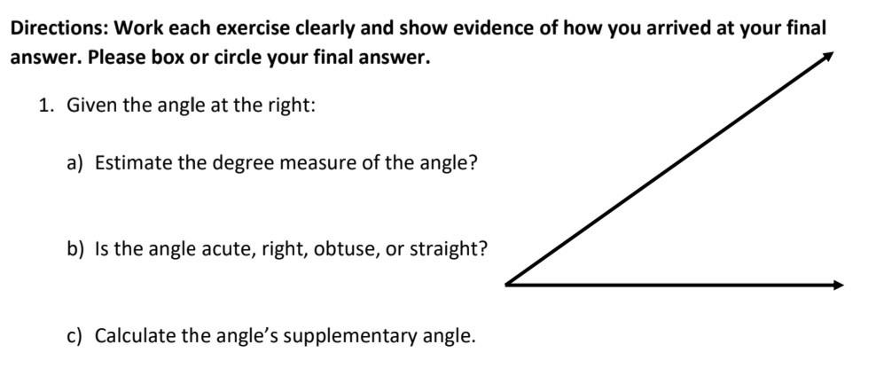 Solved Directions: Work each exercise clearly and show | Chegg.com