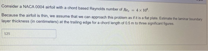 Solved Consider a NACA 0004 airfoil with a chord based | Chegg.com